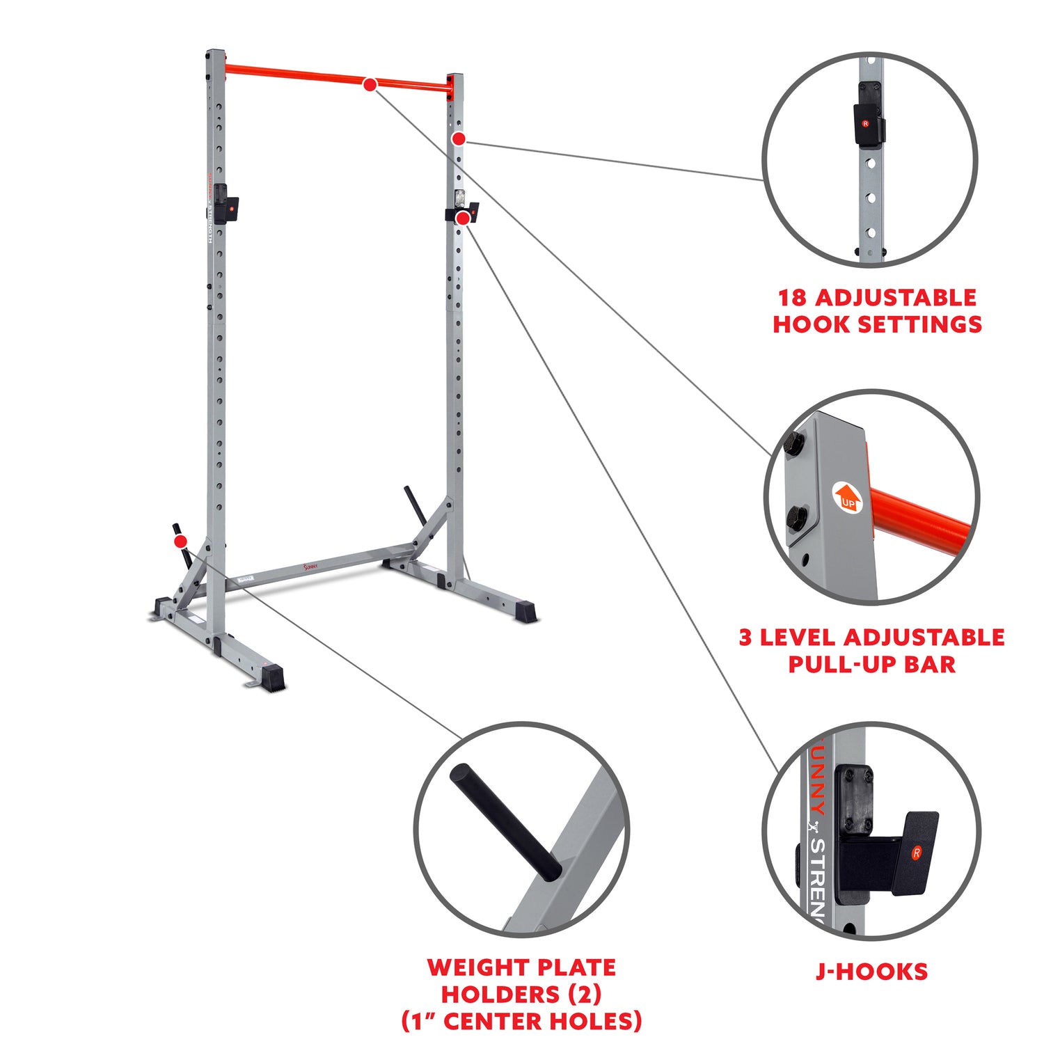 Essential Multifunction Squat Power Rack | Sunny Health & Fitness ...