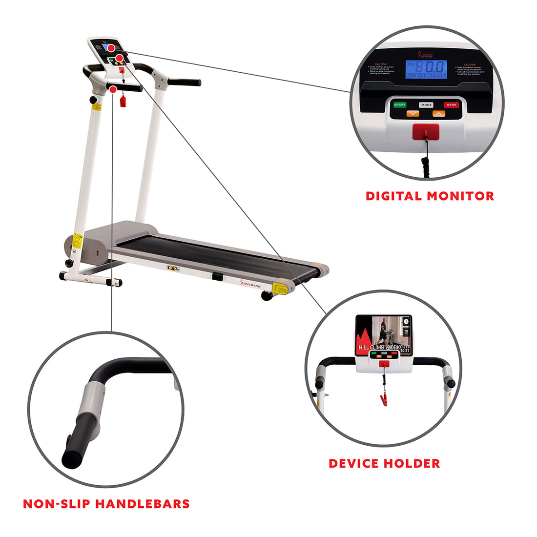 Easy Assembly Folding Treadmill | Sunny Health & Fitness | Sunny Health ...