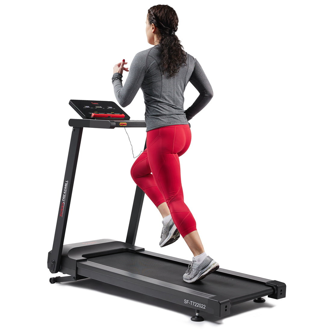 Slim Interactive Auto Incline Smart Foldable Treadmill | Sunny Health ...
