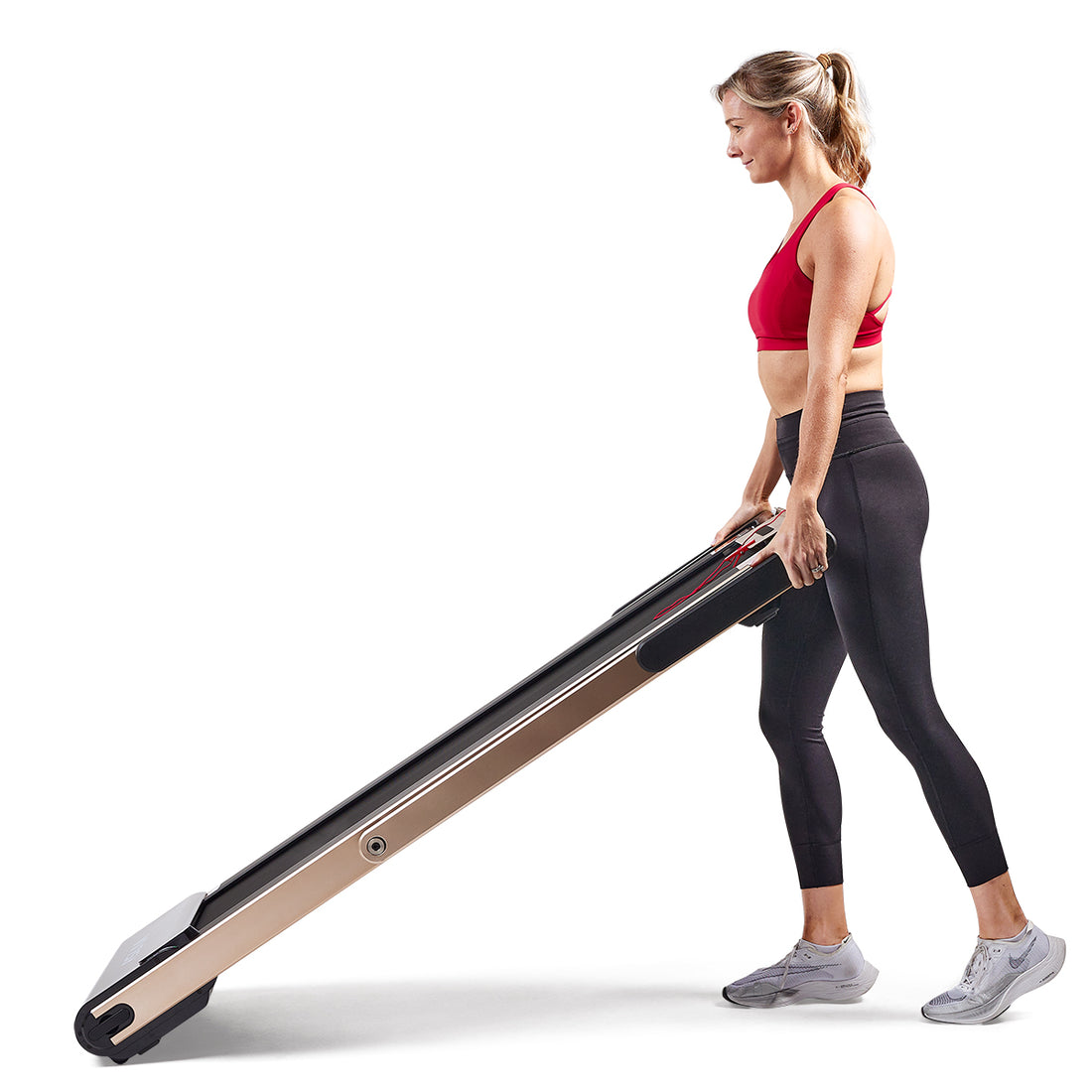 Space Saving Commercial Treadmill, Slim Motorized Asuna w/ Speakers ...