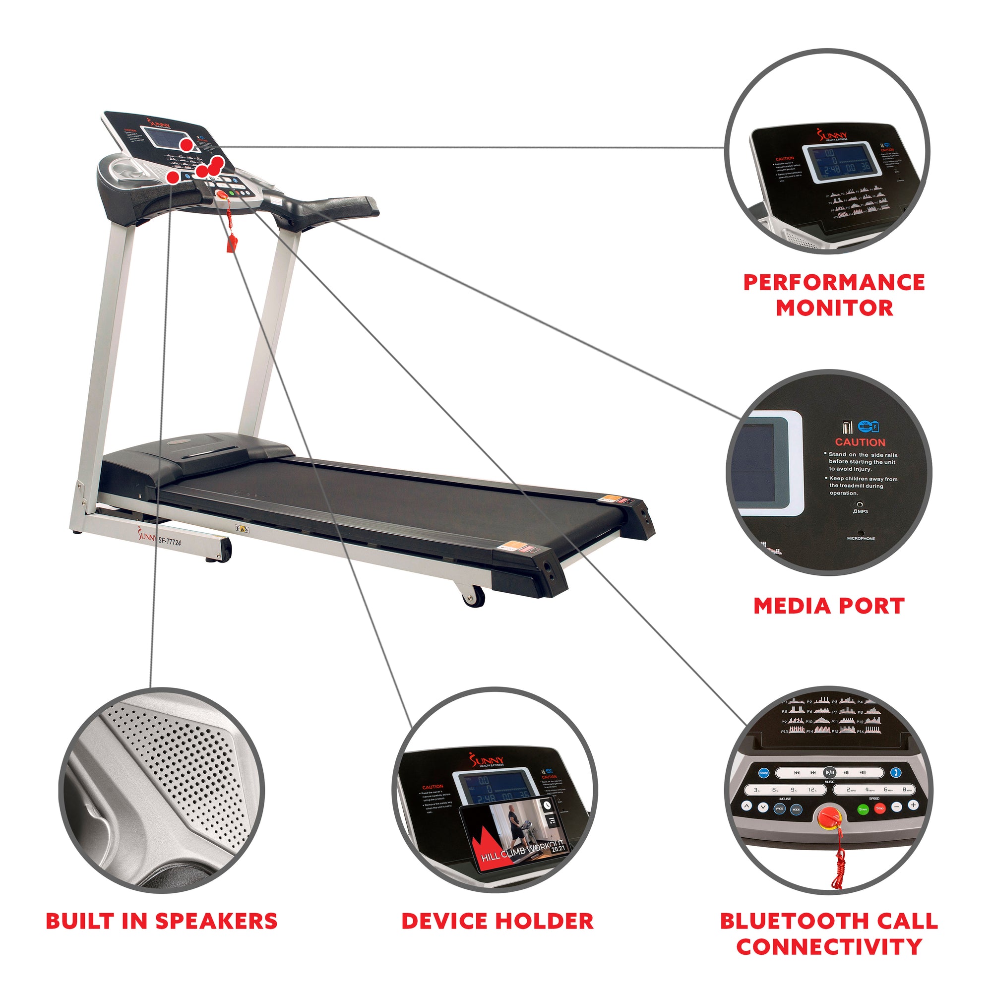 Treadmill Energy Flex Motorized - Sunny Health & Fitness-SF-T7724 ...